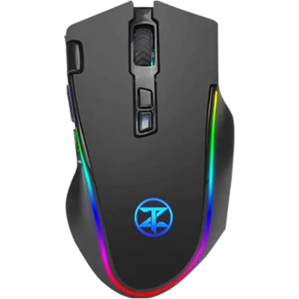 TechnoZone V 6 Wired Gaming Mouse RGB 12800 DPI 8 Buttons Black | متجر عرب هاردوير